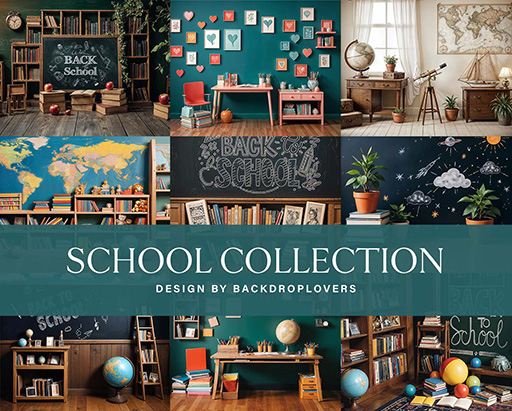 12 Back-to-School Digital Backdrops for Children - Backdroplovers