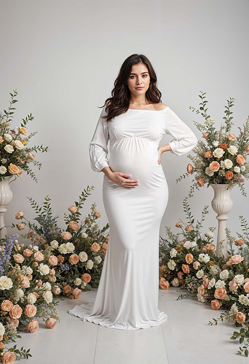Floral Ornate Room Maternity Digital Backdrop - Backdroplovers